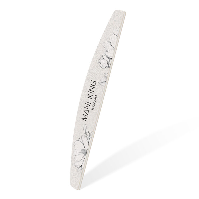 MANI KING Half-Moon Nail File 180/240 STANDARD - FLORA 25gb | Nails Latvija